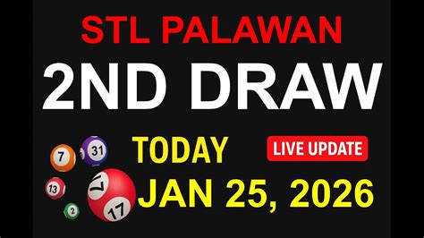 Stl Palawan 2nd Draw Jan 25 2026 Results Live Update Youtube