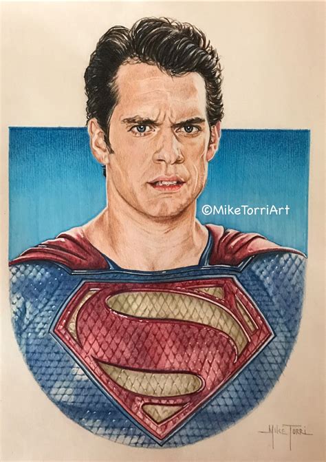 Superman Drawing In Color