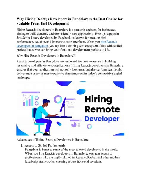 ppt hire react js developers in bangalore powerpoint presentation