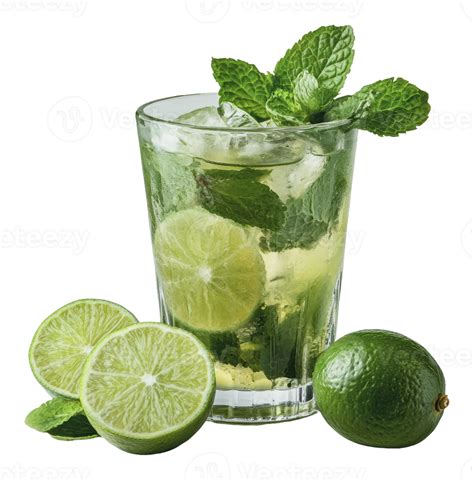 Minty Lime Mojito Cocktail Refreshment 52657354 Png