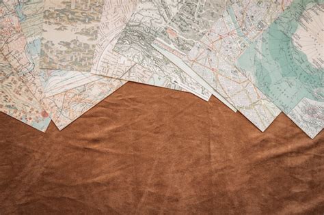 Free Photo Set Of Maps On Table