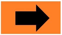 Individual Black Orange Pipe Marker Directional Flow Arrow