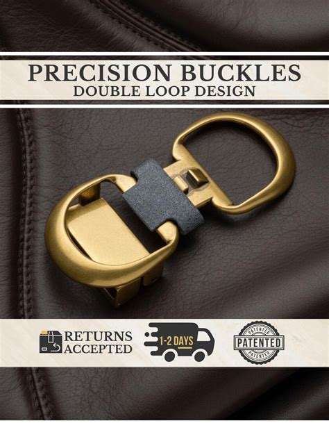 Matte Bronze Double Loop Belt Buckle Arthritis Friendly Track Design