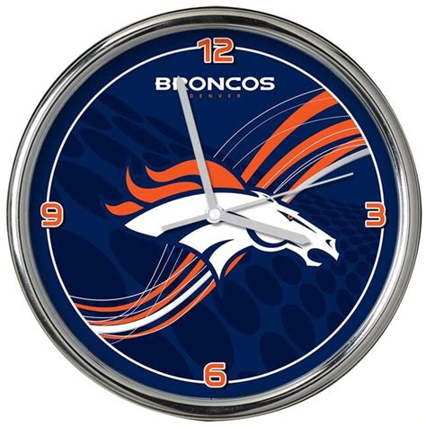 The Memory Company Denver Broncos Nfl Analog Round Wall Classic At
