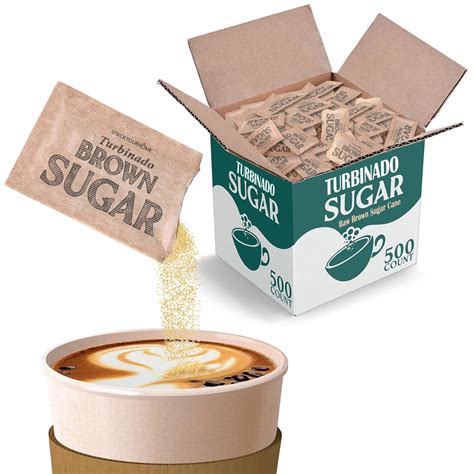 Bulk Sugar Packets 500 Count Individual Servings Of Turbinado Sugar Packets For