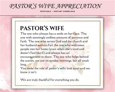Pastor Wife Ts Pastor Wife Appreciation T Bookmark Thank You