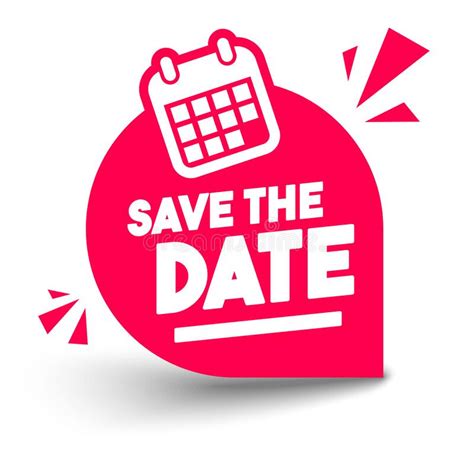 Vector Illustration Save The Date Label Stock Vector Illustration Of