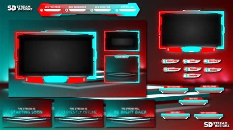 Stream Overlay Package Illuminate Stream Designz Overlays Streaming Level Up