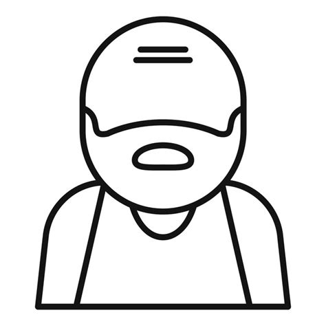 Alter Vater Symbol Umrissvektor Erwachsenenleben Generationsstadium