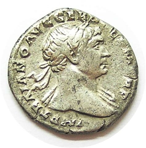Ancient Roman Silver Denarius Of Emperor Trajan Dacia Capta In Roman