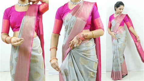 Banarasi Silk Saree Draping Tutorial Step By Step Sari Draping In