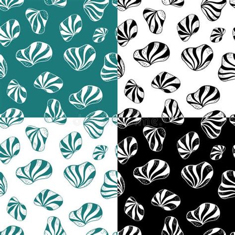 Vector Set Of Doodle Seamless Pattern Stock Vector Illustration Of