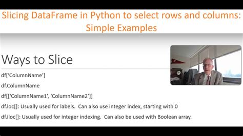 How To Slice A Dataframe In Python Simple Examples Youtube