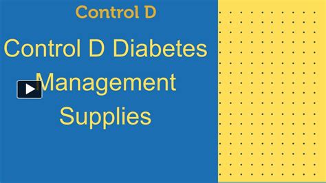 Ppt Control D Diabetes Management Supplies Powerpoint Presentation