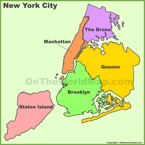 Manhattan Boroughs Map