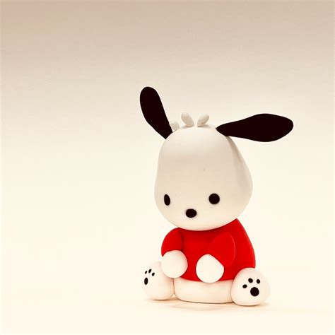 Pochacco Sanrio Character With Soft Polymer Clay Figure Clay Figures