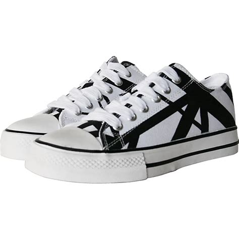 Evh Eddie Van Halen Low Top Sneakers White With Black Stripes Black