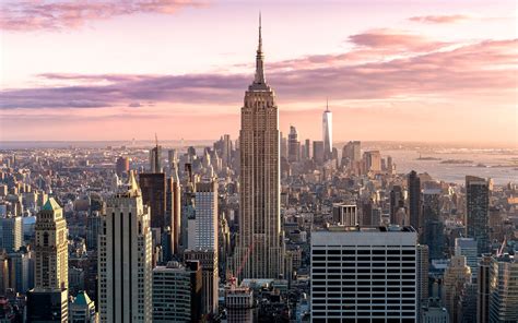 Nyc Skyline Wallpaper Empire State Building Fond Décran New York