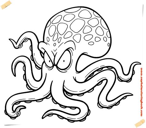 Octopus Coloring Page Printable Pdf