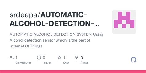 Github Srdeepa Automatic Alcohol Detection System Automatic Alcohol