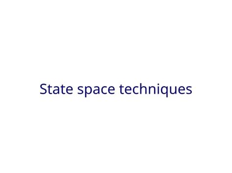 State Space Representationstate Space Model Controllability And