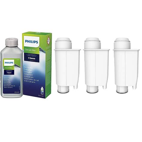 Комплект за поддръжка на машина за еспресо Philips 3x филтри Al Inte Препарат за отстраняване