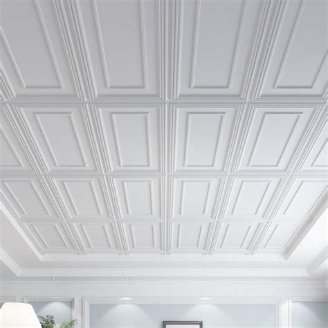 Art3d Pvc Ceiling Tilesdrop Ceiling Panel24x48 Inch12 Pack White