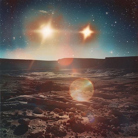 Distant Star System With Multiple Suns Premium Ai Generated Image