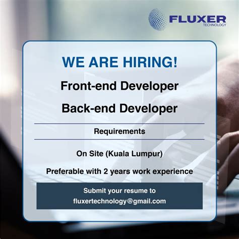 Fluxer Technology On Linkedin Jobseekers Jobavailable Findjob Softwareengineer