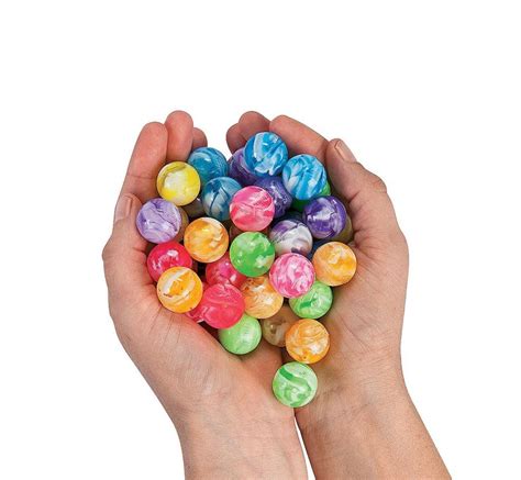 Fun Express Neon Marbleized Bouncy Balls Bulk Set Of 48 Small Bouncey