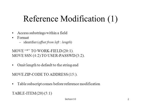 What Is Reference Modification In Cobol Ibm Mainframes Cobol Training Class7 Introduction To