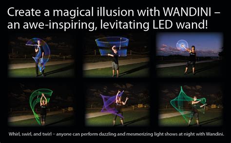 Wandini Magic Led Levitation Wand Amazing Lights Flow Levi Wand