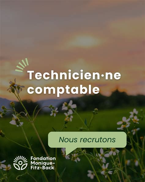 Offre Demploi Technicien Ou Technicienne Comptable Fondation