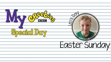 My Cbeebies Special Day My Cbeebies Special Day Easter Sunday Bbc