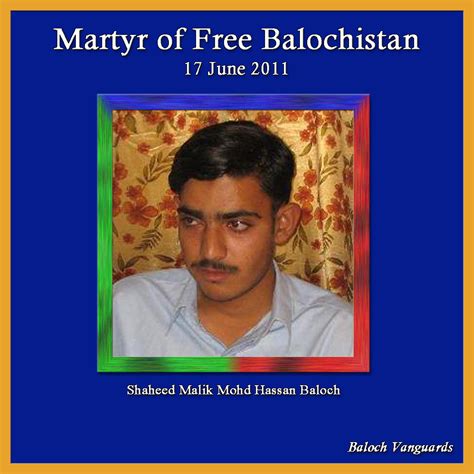 June 17 Shaheed Malik Mohd Hassan Baloch Baluch Sarmachar