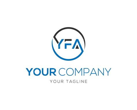 Premium Vector Letter Yfa Logo Design Minimalist Abstract Modern