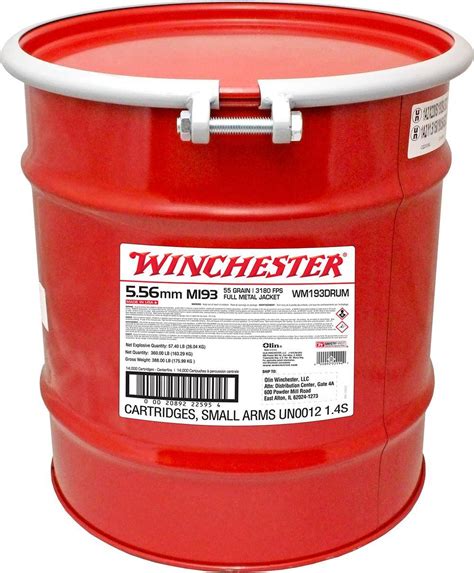 Winchester Usa Lake City M193 Rifle Ammunition 5 56mm 55gr Fmj 3240 Fps