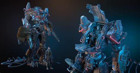 Dystopia Mech Characters Unity Asset Store