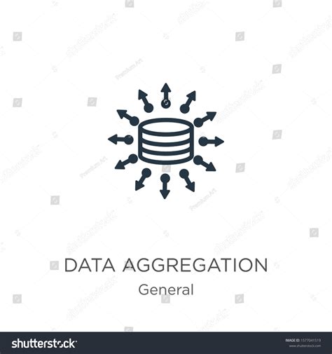 Data Aggregation Icon Thin Linear Data Stock Vector Royalty Free 1577041519 Shutterstock