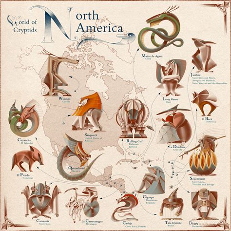 Cryptid World Map Boing Boing