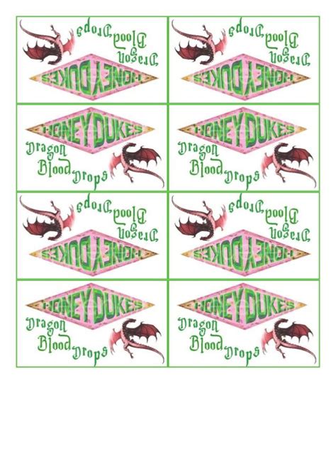 Honeydukes Labels Free Printable Printable Templates
