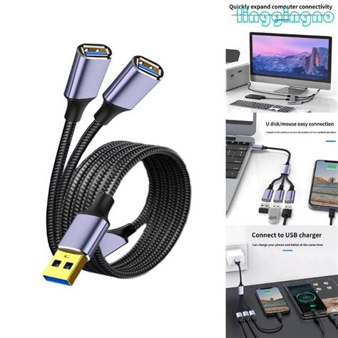 Rr Usb Multiport Extension Cable สายแยก Usb เพิ่มการเชื่อมต่ออุปกรณ์เพิ่มเติม Shopee Thailand