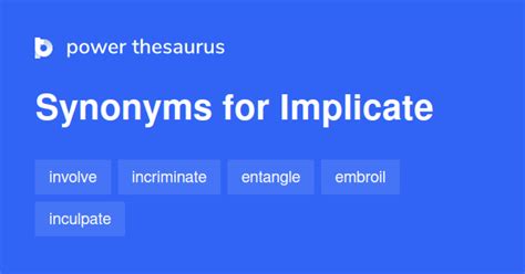 Implicate Synonyms 775 Similar Words And Phrases