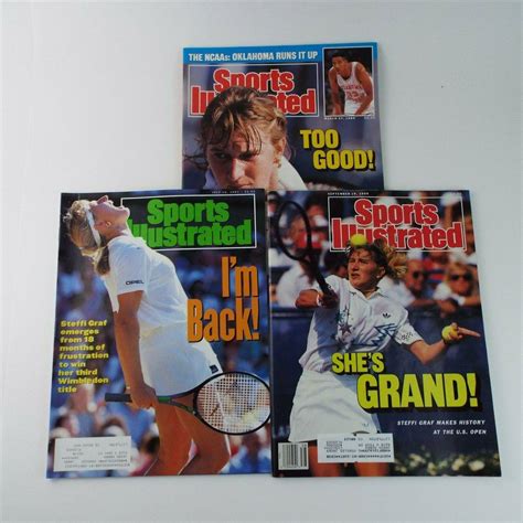 Sports Illustrated Magazine 1980sand90s Tennis Steffi Graf Lot Of 3