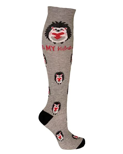 Zent Stödstrumpa Igelkott Hjärta Grå Stödstrumpan