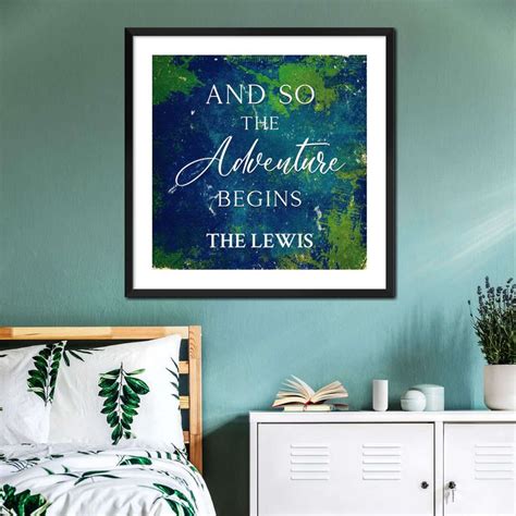 Personalized And So The Adventure Begins I Wall Art And So The