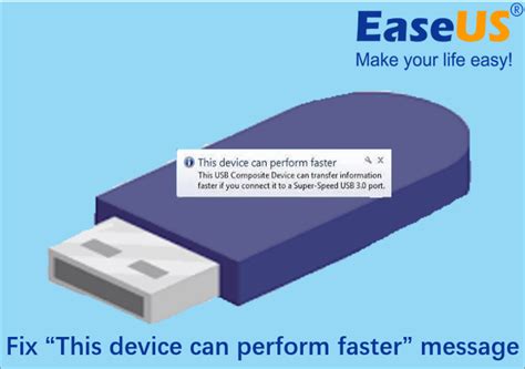 Getting Device Can Perform Faster Error When Connected To Usb 30