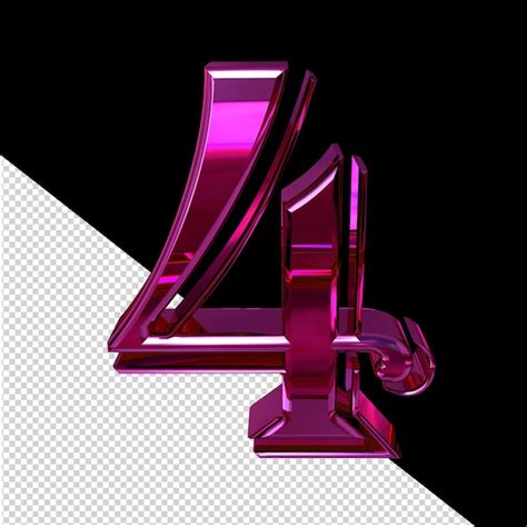 Premium Psd Purple Symbol Number