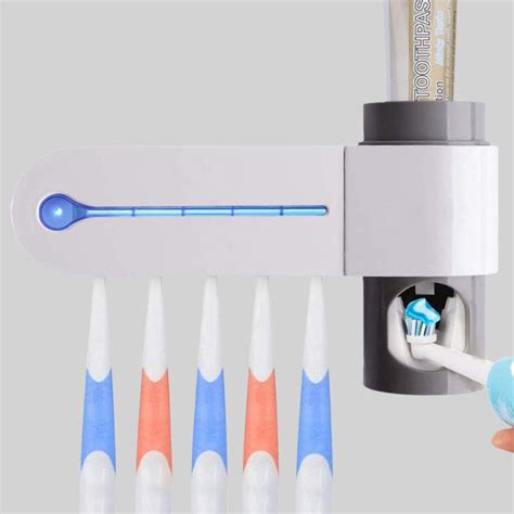 Toothpaste Dispenser With Toothbrush Holder Gadget Shop