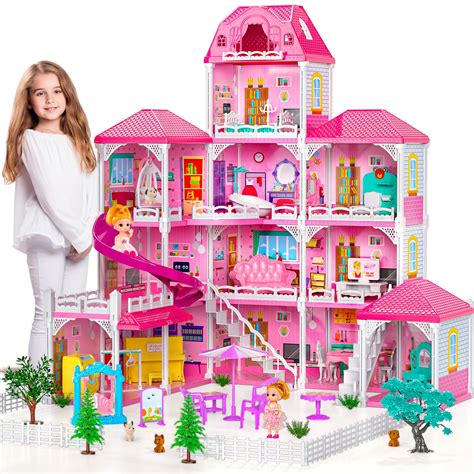Dream Doll House Girls Toys 4 Story 12 Rooms Playhouse 4 5 Year Old W